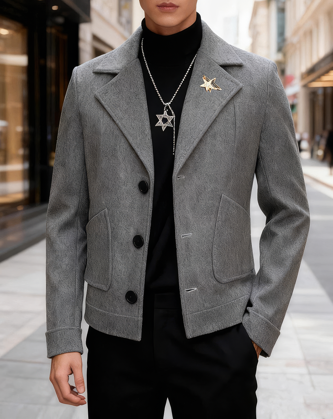 ♂Urban Tailored Button Jacket – SOSOS design